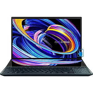 ASUS Zenbook Pro Duo 15 OLED 12th Gen 15.6" Home & Business Laptop (Intel i9-12900H 14-Core, 32GB LPDDR5 4800MHz RAM, 2TB PCIe SSD, GeForce RTX 3060, 60Hz Touch Win 11 Pro) with Hub