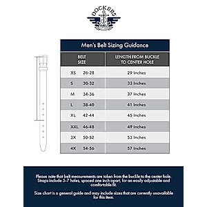 Dockers Men's Casual Leather Belt - 100% Soft Top Grain Genuine Leather Strap with Classic Prong Buckle,Brown,34