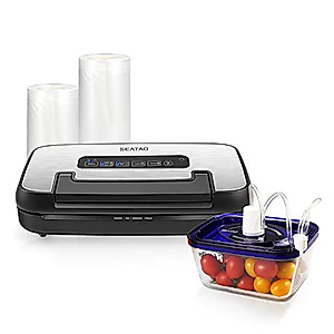SEATAO VH5156 Vacuum Sealer, 80kpa Multifunctional Commercial and Home Vacuum Food & Glass Food Storage Containers Preserve Food Storage Containers with Lids