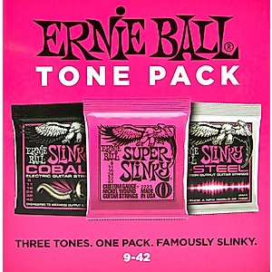Ernie Ball Super Slinky Electric Tone Pack Guitar Strings, 9-42 Gauge (P03333)