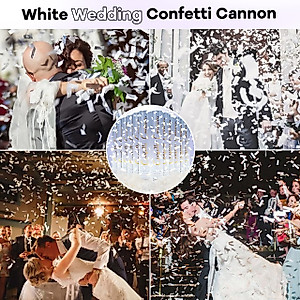 Confetti Poppers White Confetti Cannon 12 Pack Party Poppers Biodegradable12inch Wedding Party Confetti Bulk Streamer Confetti Cannon Launches up to15-25ft for Christmas Birthday Graduation New Year