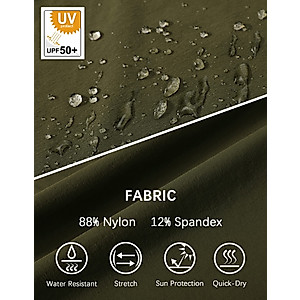 Men's Quick Dry Cargo Hiking Shorts Stretchy Lightweight 5 Pockets Camping Cycling Fishing Work Shorts Army Green 40