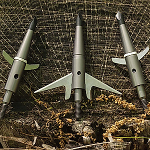 Swhacker SWH00231 125 Grain 2.25" Cut Crossbow + 1 Practice Head (3 Pack), Green, 2.25"/125 Grain