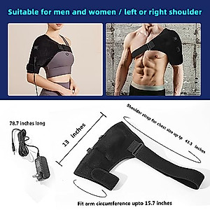 Shoulder Heating Pad,Jade Heated Shoulder Wrap for Rotator Cuff Pain 3 Adjustable Heat