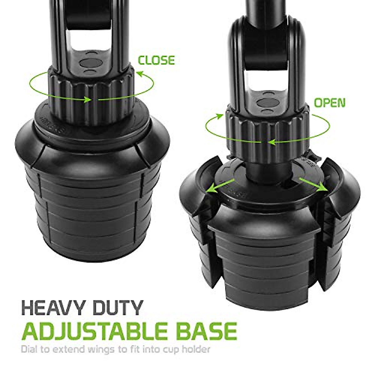 Cellet Car Cup Holder Phone Mount, Phone Holder Mount Cradle Universal Adjustable Compatible for All Smartphones Apple iPhone, Samsung Galaxy Note, LG, Moto Google Pixel