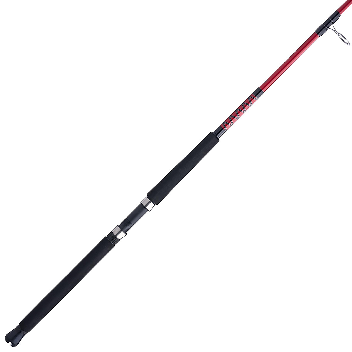 PENN Mariner III Boat Spinning Fishing Rod, Black/Red, 6'6" - Medium - 1pc - 30-50lb