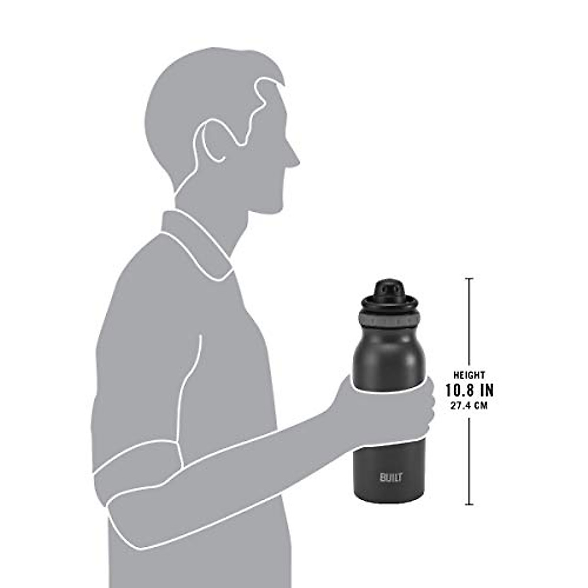 BUILT 32 Ounce Prospect Double Wall Stainless Steel Bottle Aqua 5253182