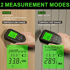 VOLCANOES CLUB Magnetic Digital Angle Finder with Digital Pin Type Moisture Meter = Woodworking Tool Set for Measuring Testing