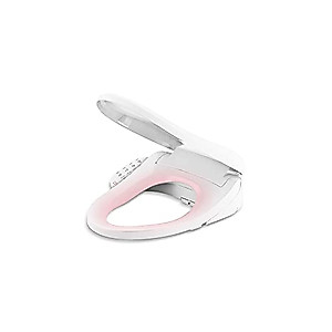KOHLER 8298-0 PureWash E590 Elongated Bidet Toilet Seat, Heated Bidet, Bidets for Existing Toilets, Nightlight, Self-Cleaning Nozzle, Biscuit