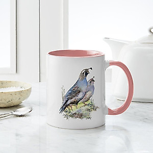 CafePress Watercolor California Quail Bird Mug Ceramic Coffee Mug, Tea Cup 11 oz