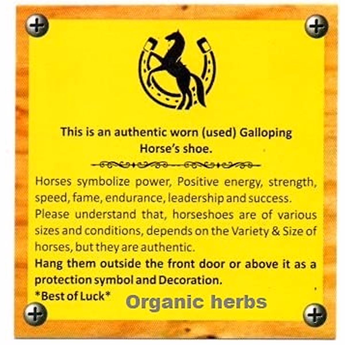 Authentic Used Horseshoe Black - Good Luck Charm - Rustic - Lucky Gift Feng shui Positive Energy