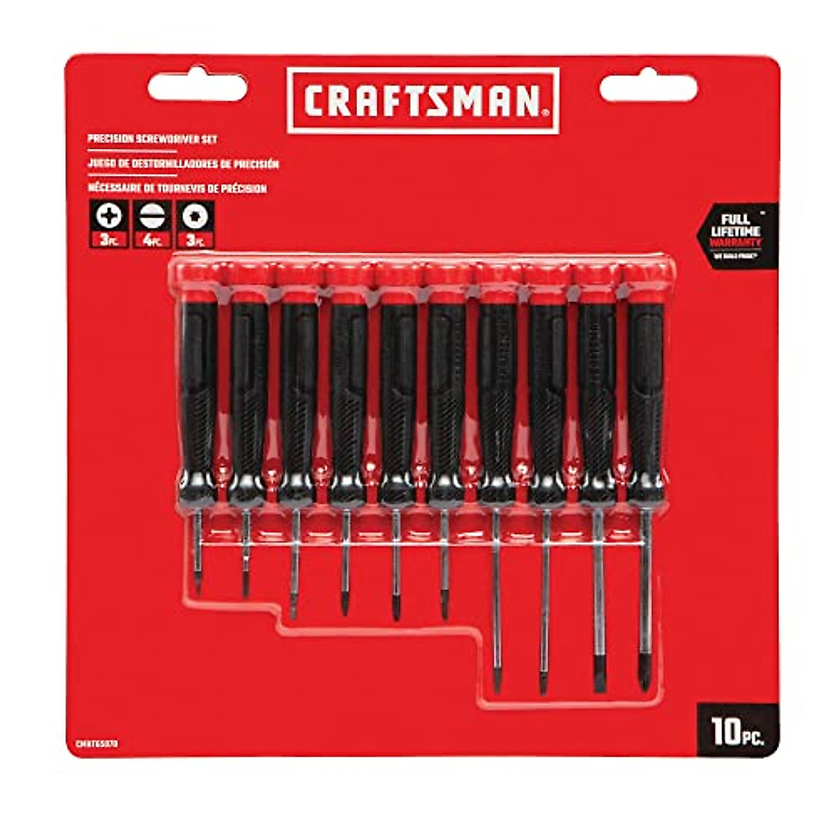 CRAFTSMAN Screwdriver Set, Precision, 10-Piece (CMHT65070)