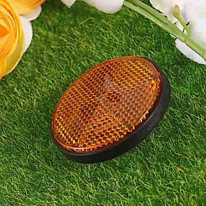 Veemoon Bike Front and Rear Reflectors Handlebar Reflector 2pcs 6mm Bicycle Seatpost Safety Warning Reflectors for Cycling Accessories Orange