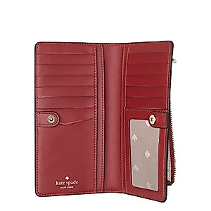 Kate Spade New York Staci Large Slim Bifold Wallet In Red Currant