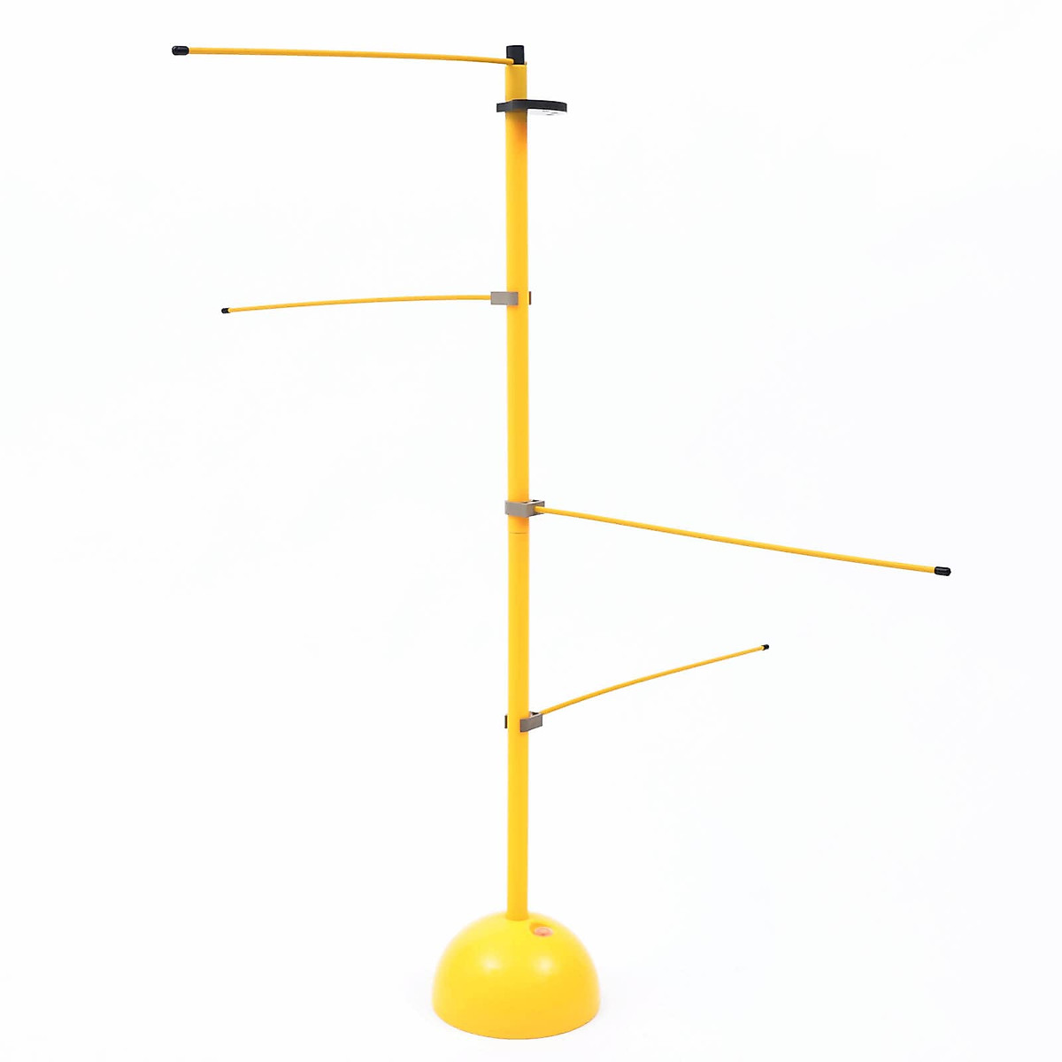 Basketball Training Pole Ball Control Training Lever Dribble Stick with Fan Storage Buckle Yellow Adjustable Height Basketball Dribble Trainer Equipment