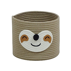 T&T Homewares Small Sloth Baskets for Baby Diaper Organizer, Nursery Storage, Nursery Room Decor, Kids Room Organizer, Pet Toy Storage