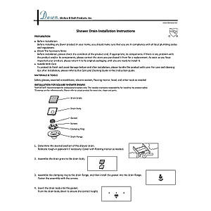 Dawn LWN120304 Wheaton River Series Linear Shower Drain, 12-Inch