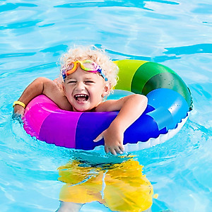 Outus 10 Pieces Inflatable Patches Self Adhesive Vinyl Pool Float Patch Repair Kit for Above Ground Pools, Air Mattress, Bounce House, Inflatables Swimming Pool, Square Shape (Blue)