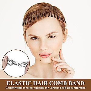 Soft 'N Style Flexible Headbands Stretch Headband Headbands Women (3pc-Black)