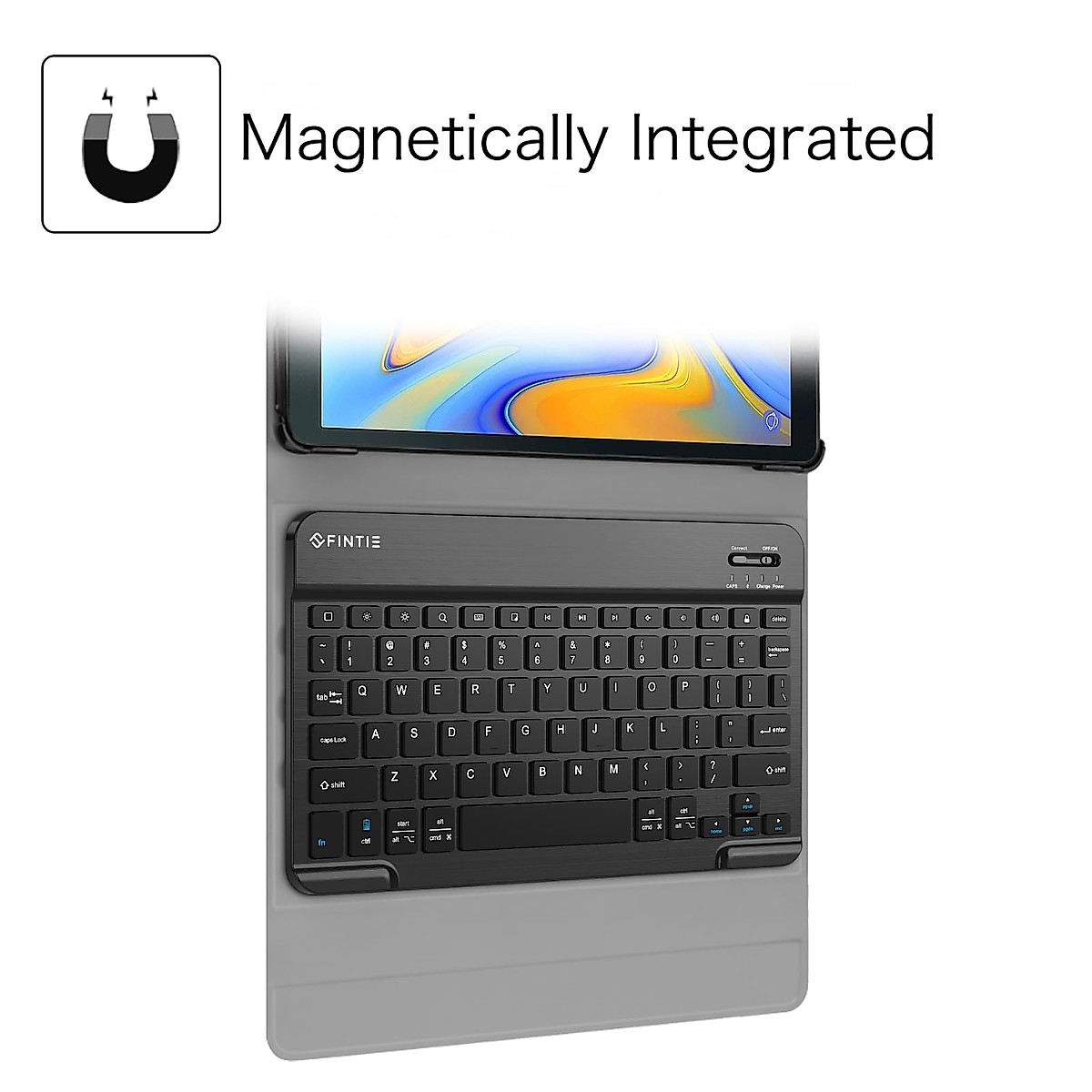Fintie Keyboard Case for Samsung Galaxy Tab A 10.5 2018 Model SM-T590/T595/T597, Slim Shell Lightweight Stand Cover with Detachable Wireless Bluetooth Keyboard, Black