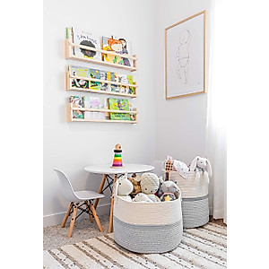 OrganiHaus Baby Hamper for Nursery 20x13, Large Toy Basket, Extra Large Basket for Blankets Living Room, Woven Laundry Basket, Large Blanket Basket Living Room, Gray Large Woven Basket