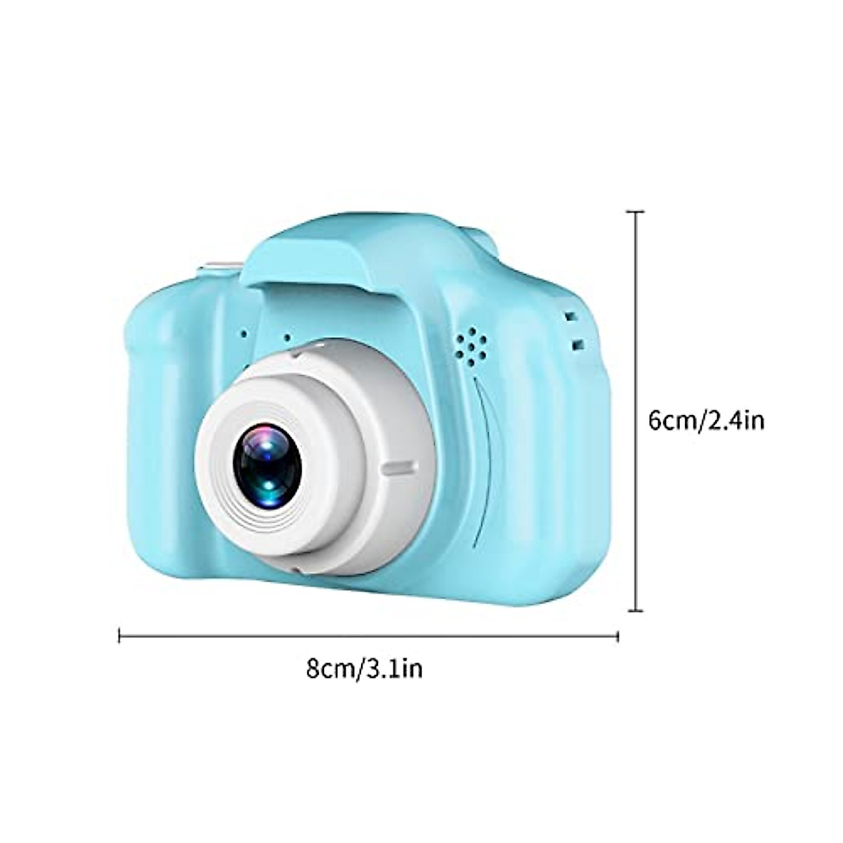 Hopwin Kids Mini Camera Toy, HD Digital Video Cameras for Boys Girls, Portable Children Video Record Camera with 512MB SD-Card, Multiple Photo Frames (One Size, Blue)