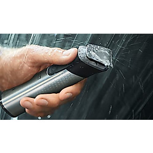 Philips Norelco Multigroom Series 9000 - 21 piece Men's Grooming Kit for beard, body, face, nose, ear hair trimmer w/ premium storage case, MG9510/60