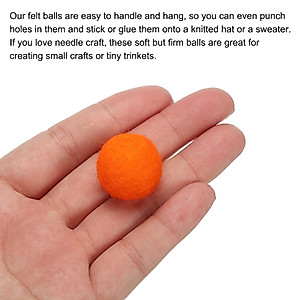 PATIKIL Wool Felt Ball Beads Wool Felting Pom 2cm 20mm Orange for Home Crafts Handcrafts Project DIY Pack of 10