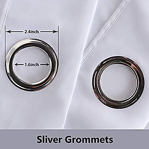 LUSHLEAF Indoor/Outdoor Sheer Curtains for Patio Waterproof, White, 52 x 84 Inches Long - Outdoor Privacy Voile Drapes, Grommet Semi-Sheer Curtains for Pergola, Porch, Gazebo, 2 Panels