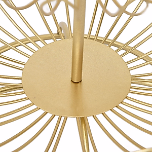 Atyhao Gold fruit basket, detachable 2-layer geometric large capacity anti-scratch gold fruit holder for home decoration