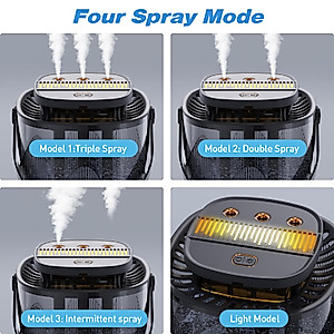 Generic 2024 Latest Version 3L Air Humidifiers for Bedroom Large Room Baby Nursery and Plants Indoor, Easy to Fill&Clean, Cool Mist, Soft Light, Normal, black