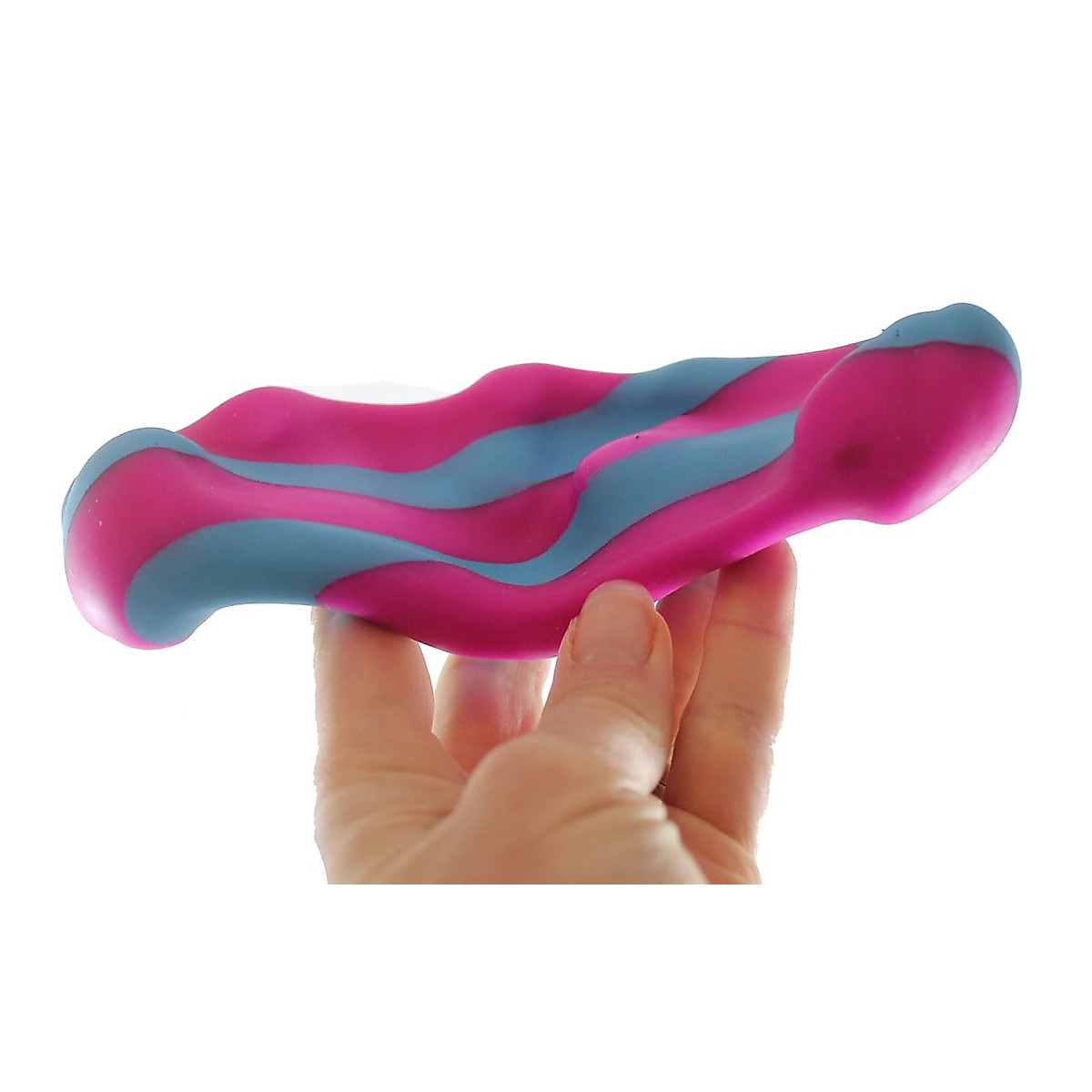 1 Striped Sand Filled Stress Ball - Moldable Ball with Granular Filling - Heavy Sensory, Stress, Squeeze Fidget Toy ADHD Special Needs Soothing (Random Color)