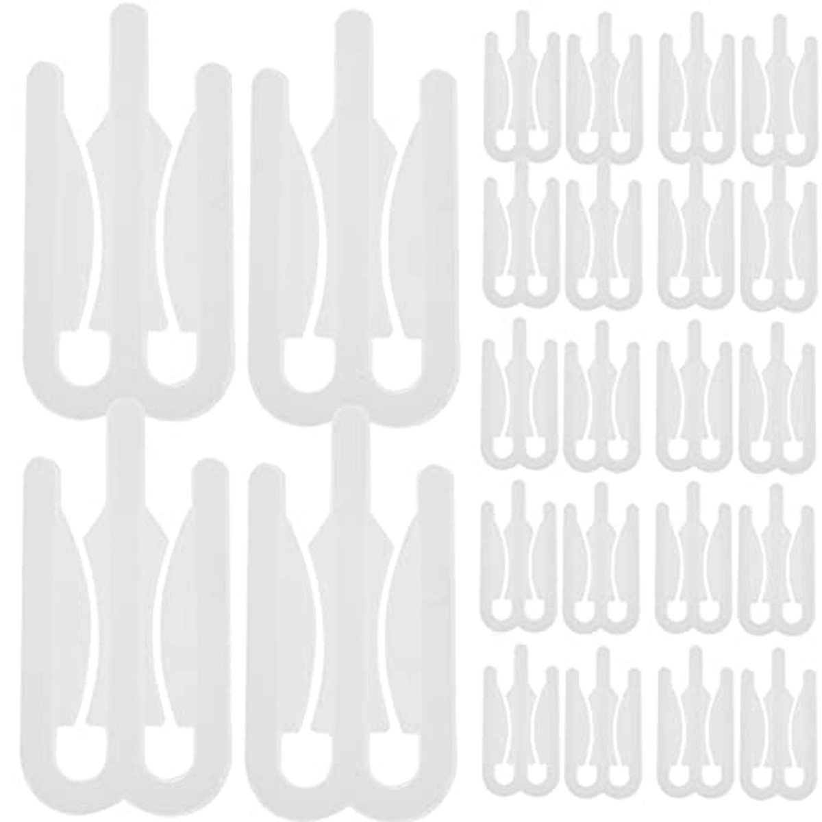 VICASKY 500pcs Shirt Clips Plastic Clothespins Clear Clips Transparent, Shirts Folding Packing Sock Ties Pants Bolt Clips for Men Women