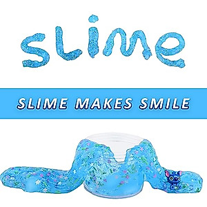 BeiyeiDei Jelly Cube Crunchy Slime, Clear Slime for Girls Boys, Non Sticky Slime Stress Relief Toy, and Party Prizes(8oz 200ml)