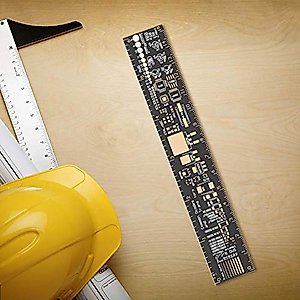 Multifunctional PCB Ruler, Engineering Scale Printed Circuit Board Ruler Measuring Tool 15cm/6.3inch
