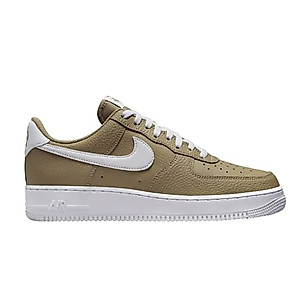 Nike Men's Air Force 1 '07 Lv8Basketball Shoe (8.5), Khaki/White-white