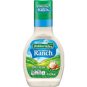 Hidden Valley Original Ranch Salad Dressing and Topping, 8 Ounce Bottle (Package May Vary)