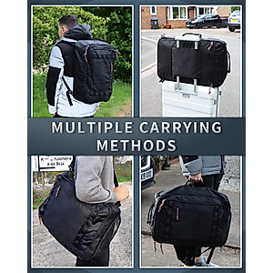 TRAILKICKER 48L Travel Backpack Flight Approved Carry On Backpack Weekender Bag for Men & Women Business Executive (48L Charcoal Grey)