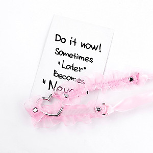 MILAKOO Pink Wedding Lace Heart Floral Choker Necklaces Adjustable&Strecth Lace Bracelet for Bridal