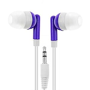 LowCostEarbuds Bulk Pack of 25 Purple/White Earbuds/Headphones - Individually Wrapped, CB-PUPLE-25-WRAP-FBA