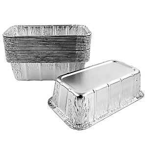 PACTOGO Loaf Pans - Disposable Aluminum Foil 1 1/2 lb. Bread Tins 8.5" X 4.5" X 2.3" (Pack of 500)