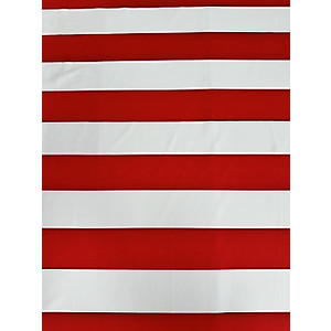 Stripe Print Premium Nylon Spandex Fabric - Ultra-Soft & Stretchy - Red and White - 4Way Stretch Fabric by The Yard - Perfect for Activewear and Swimsuit Fabric, and More -1 Yard - 58 Inch Width