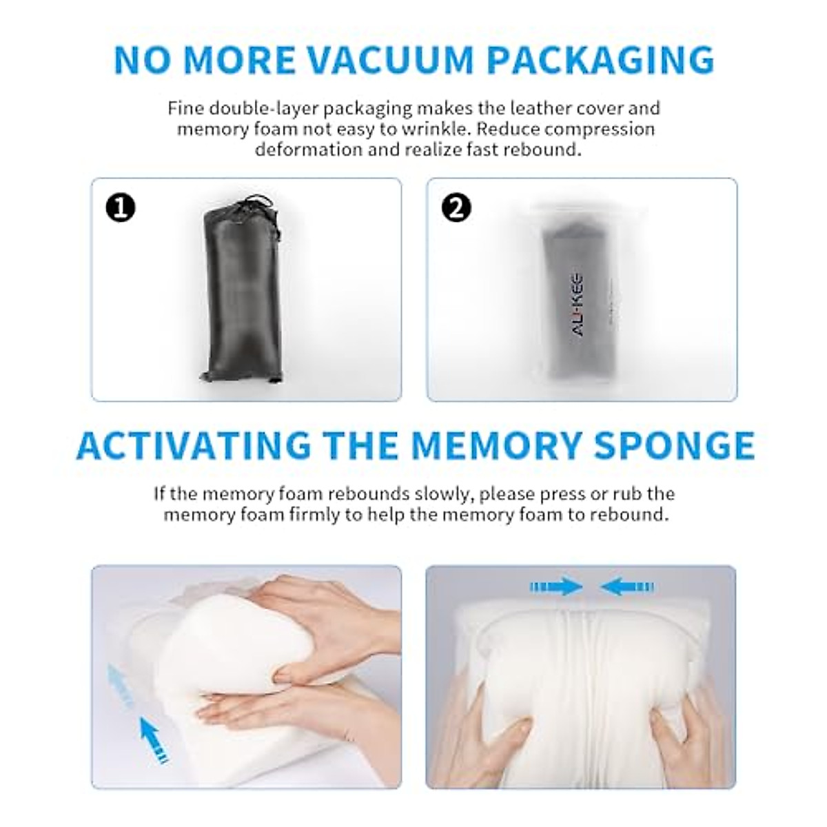 Aukee Memory Foam Car Neck Pillow Soft Leather Headrest for Driving Home Office Black (1PC)