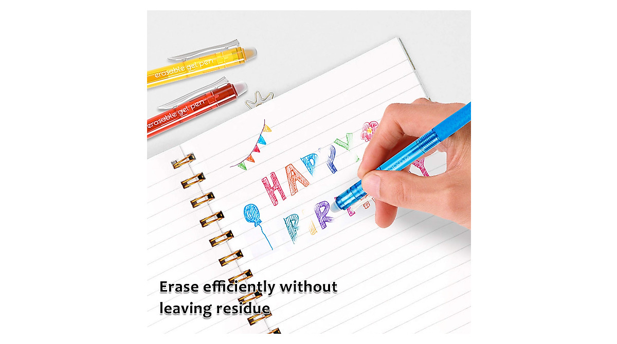 Erasable Gel Pens with 26 Vibrant Colors | Fine Point & Erasable