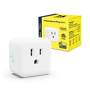 Minoston Z-Wave Plus Outlet, Mini Plug in Socket, 15A, Z-Wave Hub Required, Built-in Repeater/Range Extender, Work with SmartThings, Wink, Alexa, Google Assistant, FCC & ETL Listed(MP21Z)