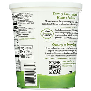 CLOVER SONOMA Organic Plain Low Fat Yogurt, 32 OZ