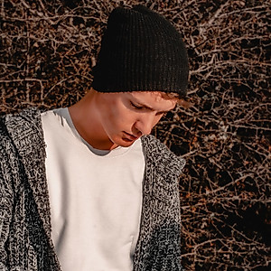 Ruqizhi Beanie Hat for Men Women Slouchy Beanie Hats Winter Knit Cuffed Beanie Soft Hat