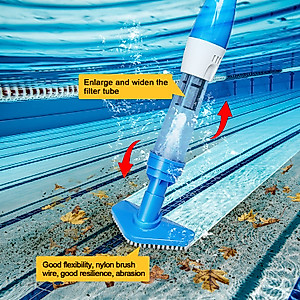 3 in 1 Cordless Rechargeable Pool Vacuum, Over 100 Mins Running Time, Handheld Pool Cleaner Ideal for Spas, Hot Tubs and Small Pools for Sand and Debris