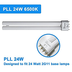 PLL 24 watt Fluorescent Replacement Bulb Compatible with Philips PL-L 24W FPL 24W Light Bulb Tube 2G11 Base 4 Pin Daylight 1500 Lumens