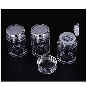 RAYNAG 6 Pieces Mini Empty Loose Powder Bottle Travel Cosmetic Glitter Powder Eye Shadow Powder Box with Sifter and Lids (3 Style)